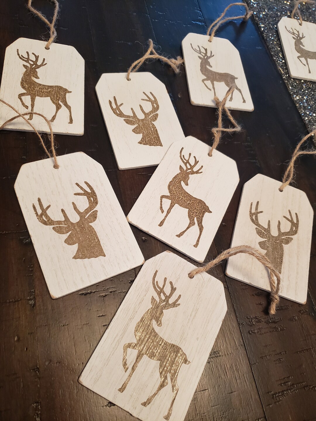 Wooden Deer Gift Tags - Etsy
