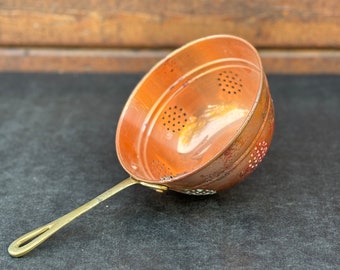 Vintage Colander Strainer COPPER and BRASS Hand Held 1980s - Etsy