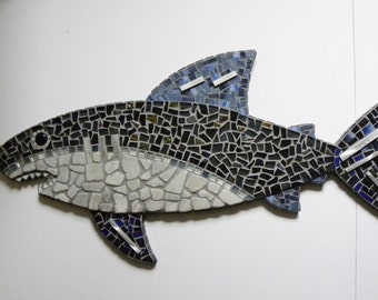 Stained glass shark | Etsy