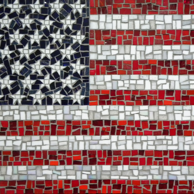 Mosaic American Flag - Etsy