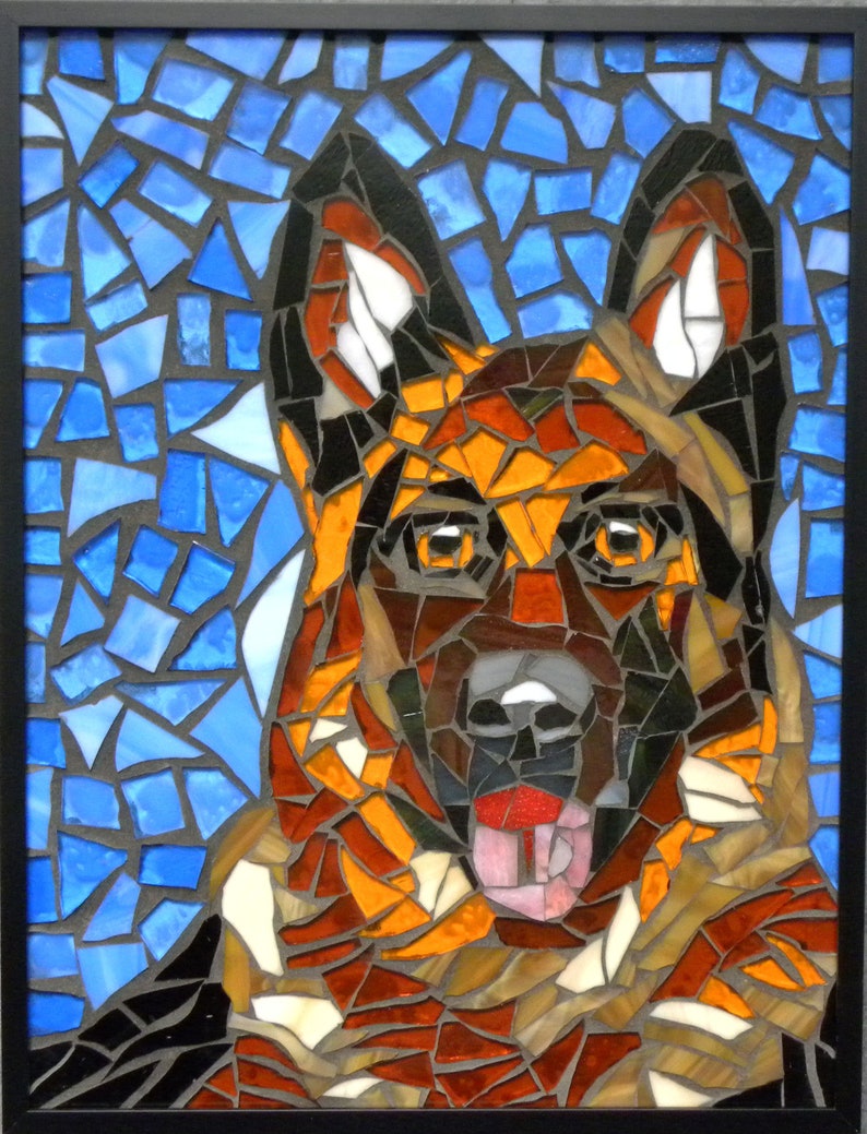 Mosaic Dog - Etsy
