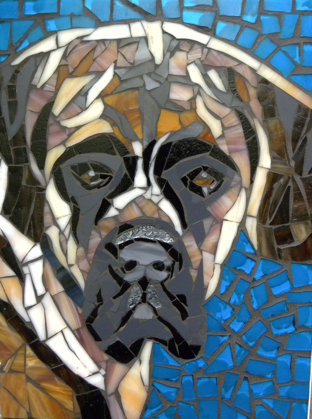 Mosaic Dog - Etsy