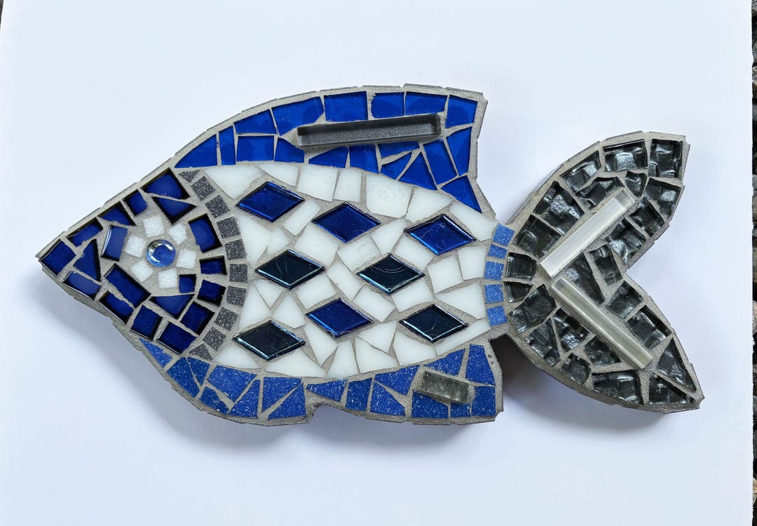 Stained Glass Mosaic Cod Wall Art: Nautical Decor - Etsy