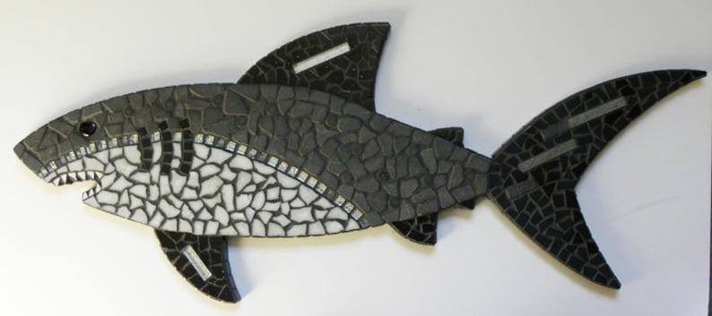 Mosaic Shark - Etsy