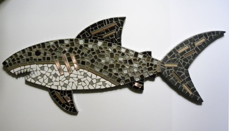 Mosaic Shark - Etsy