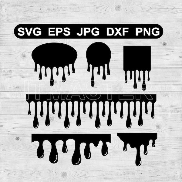 Drip Svg - Etsy