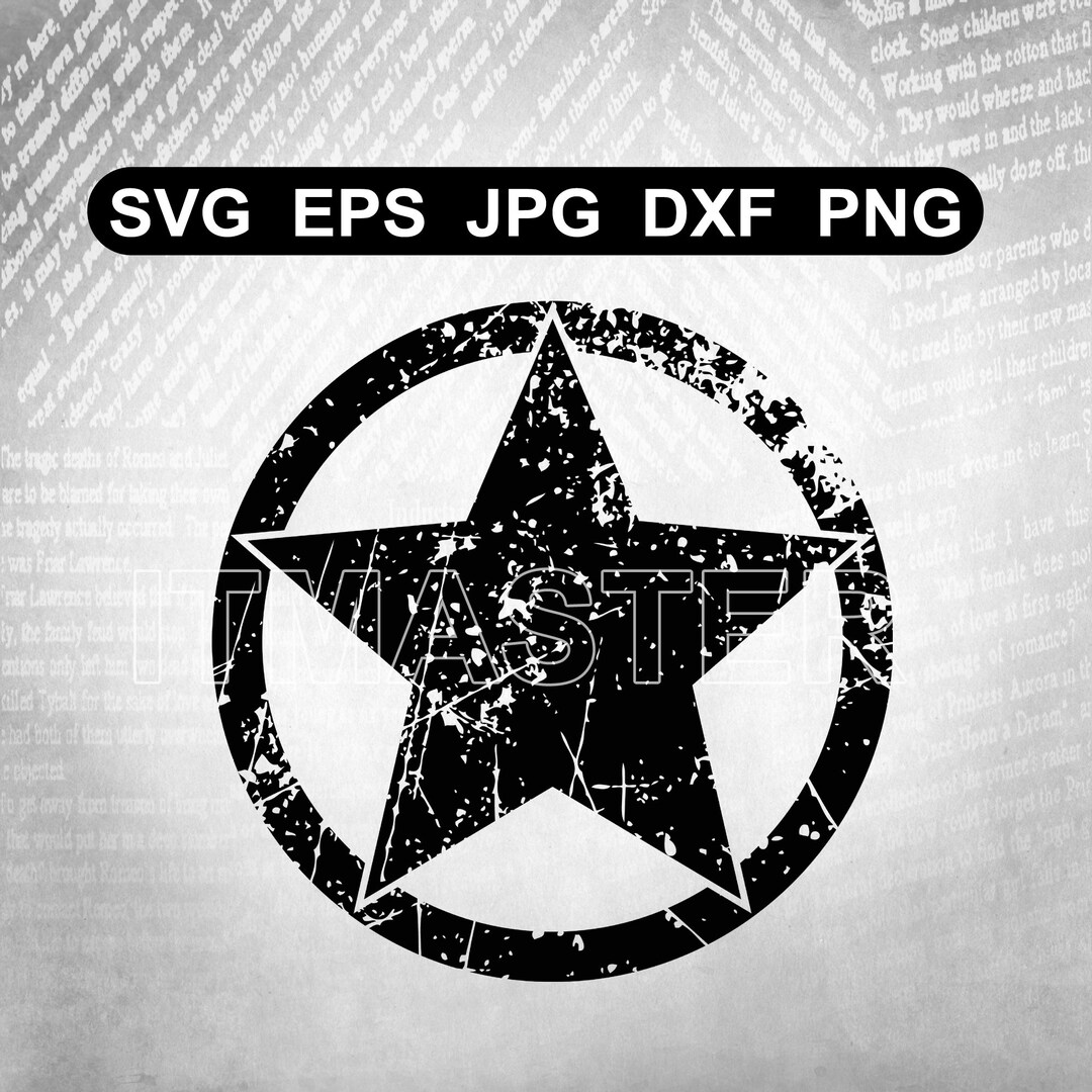 US Army U.S Army Star Symbol Svg , Dxf , Jpg , Png , Eps Cut File ...