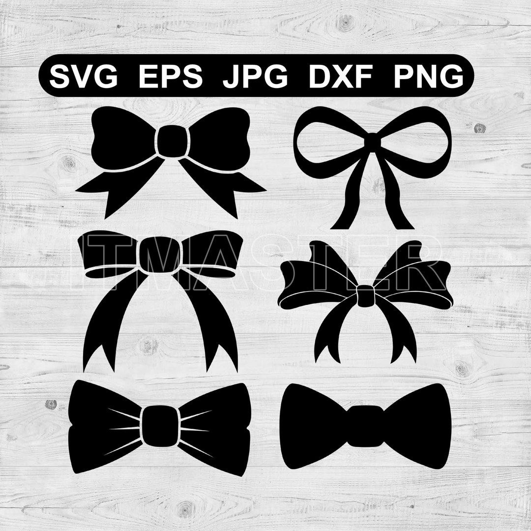6 Bow Tie Svg ,bow Vector Svg Clipart Bundle SVG, Eps,dxf,png,jpg ...