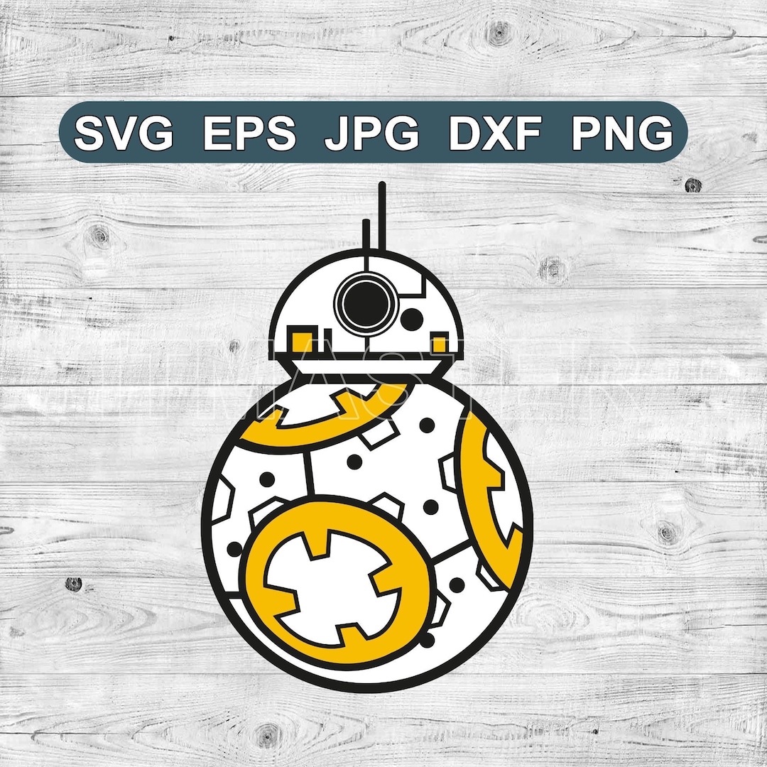 Roboter BB8, BB-8 Droiden svg, geschichtet svg, Dxf, Jpg, Png, Eps ...