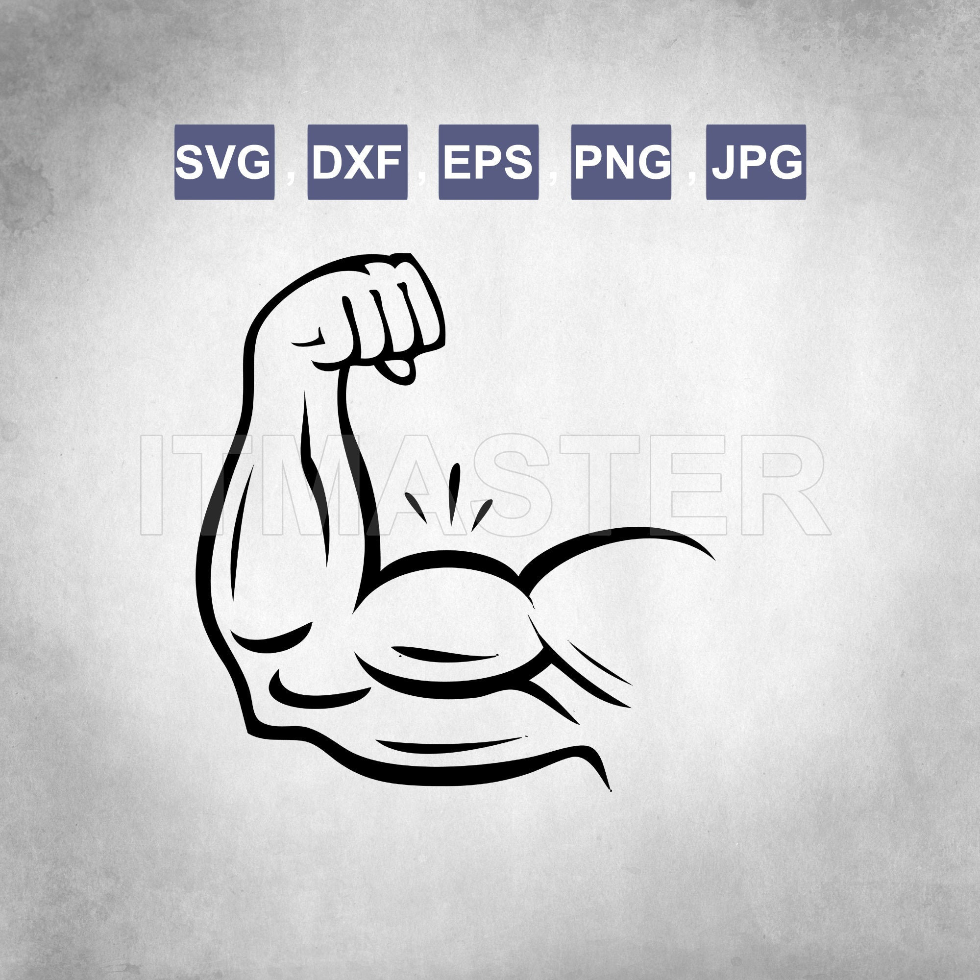 Bicep Muscle Muscular Bodybuilding Arm Svg Dxf Jpg Png - Etsy