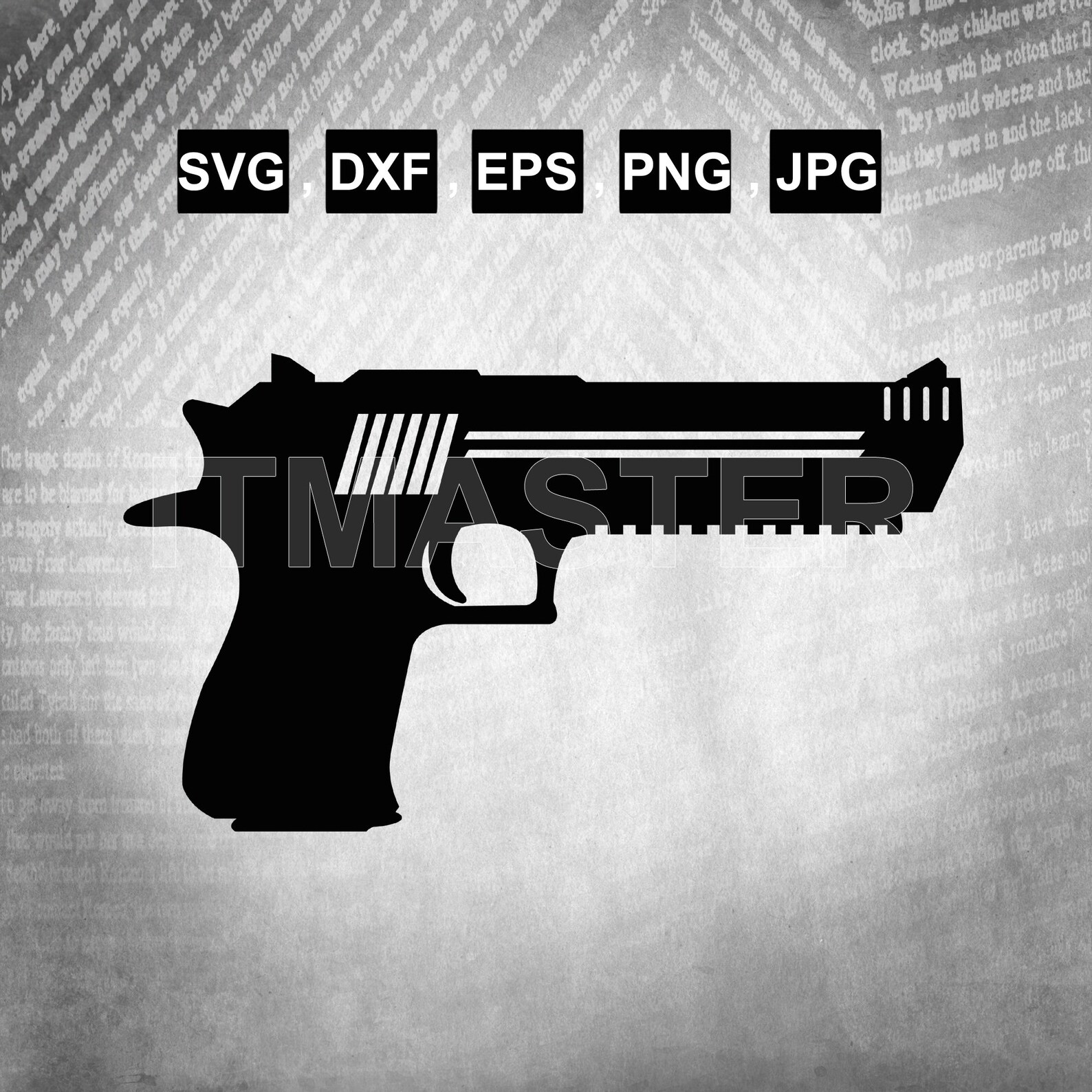 Hand pistol gun svg Handgun Pistol Gun Template Svg Dxf | Etsy