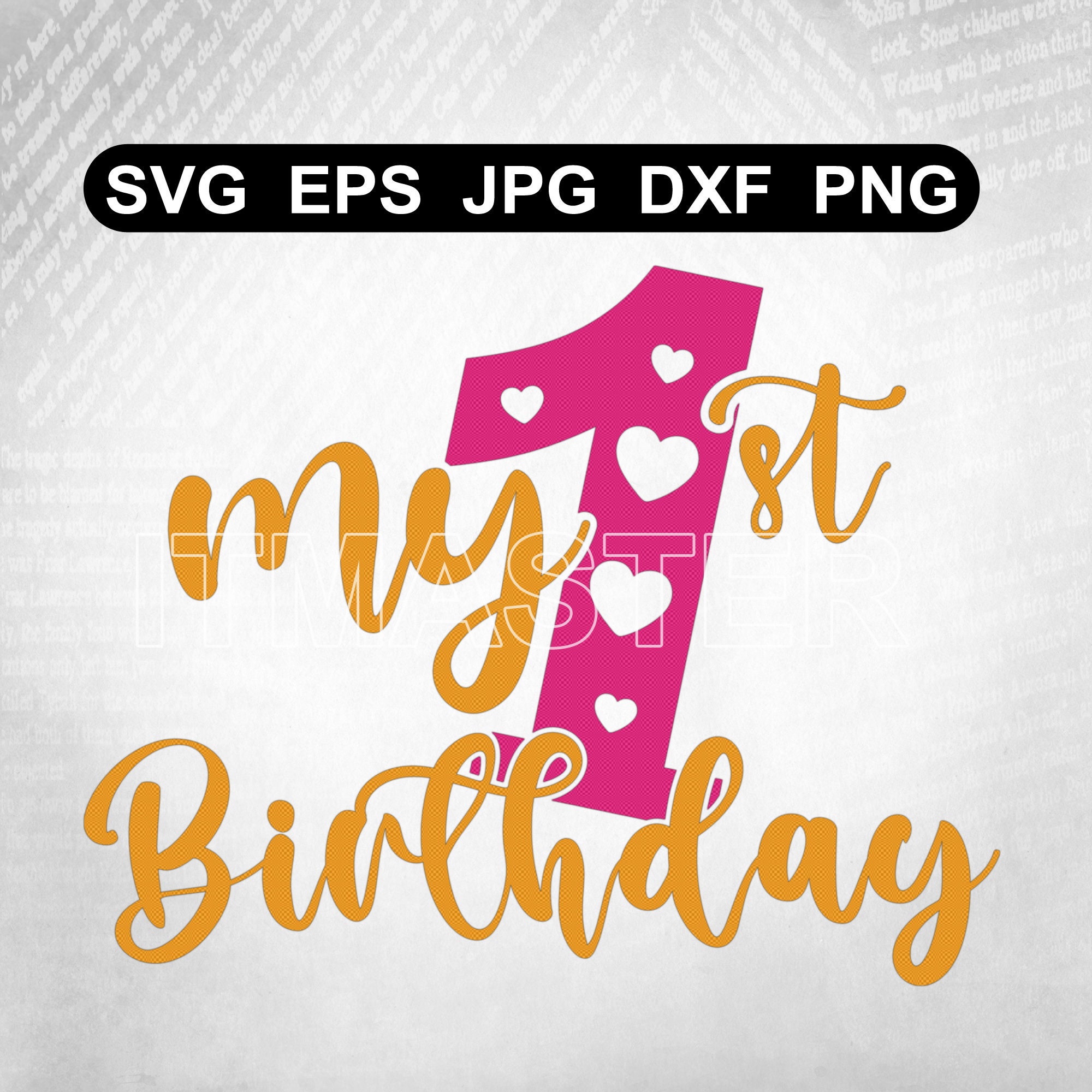 My 1st Birthday SVG My First Birthday Svgbaby Happy - Etsy