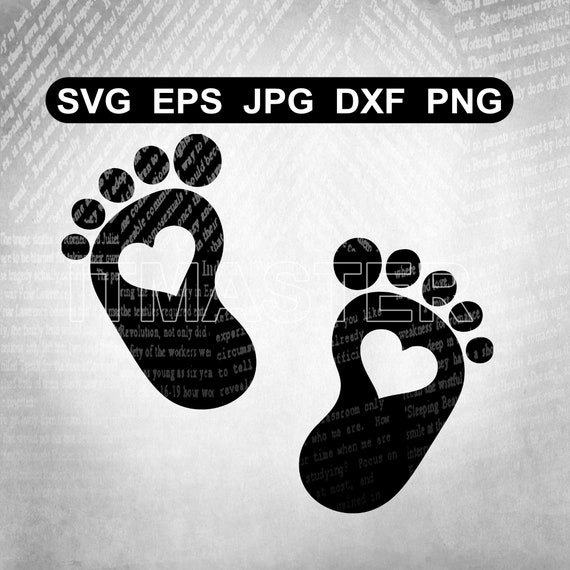 Baby Füße mit Herz Svg Fuß Svg niedlichen Füße Svg Dxf Jpg - Etsy Schweiz