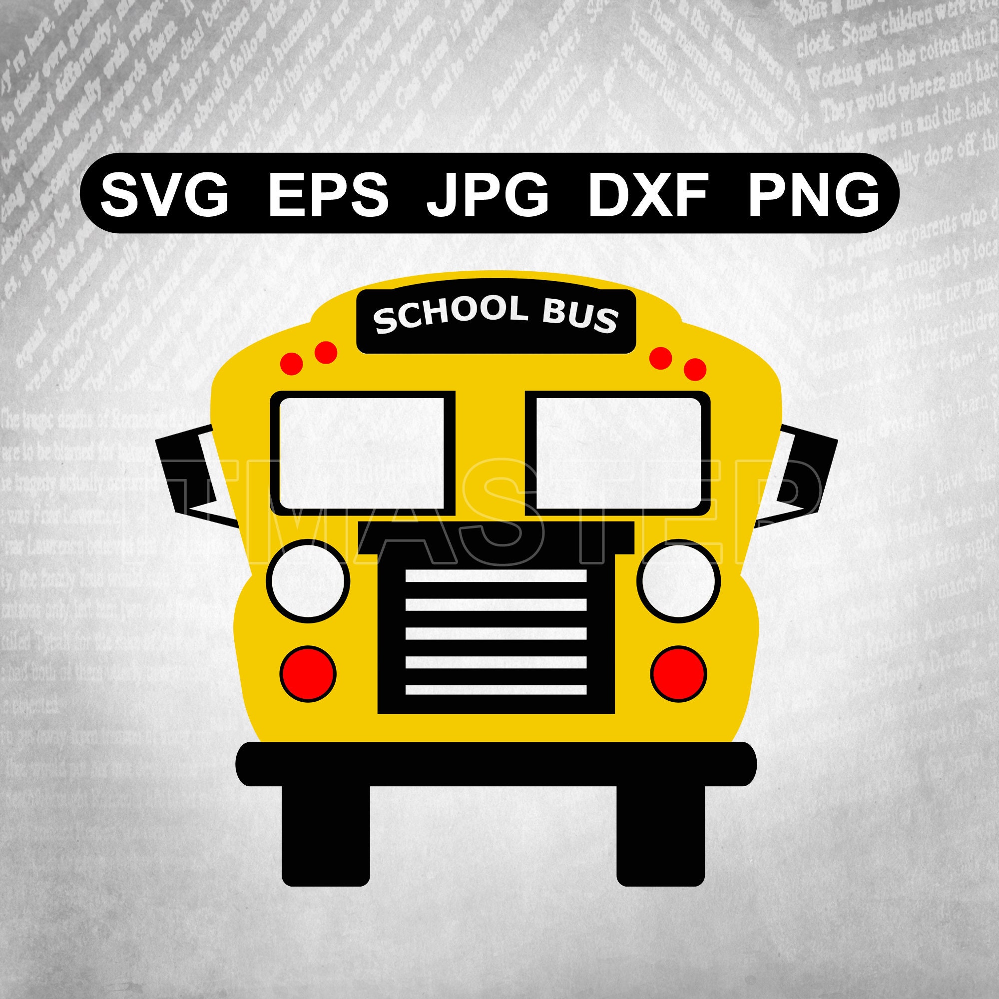 Kids School bus transport vehicle Svg Dxf Jpg Png Eps | Etsy