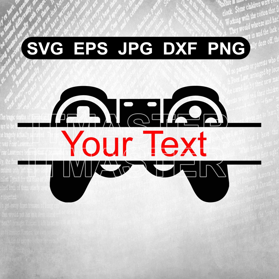 Split for Text Game Controller SVG , Video Gamer Controller Svg , Dxf ...