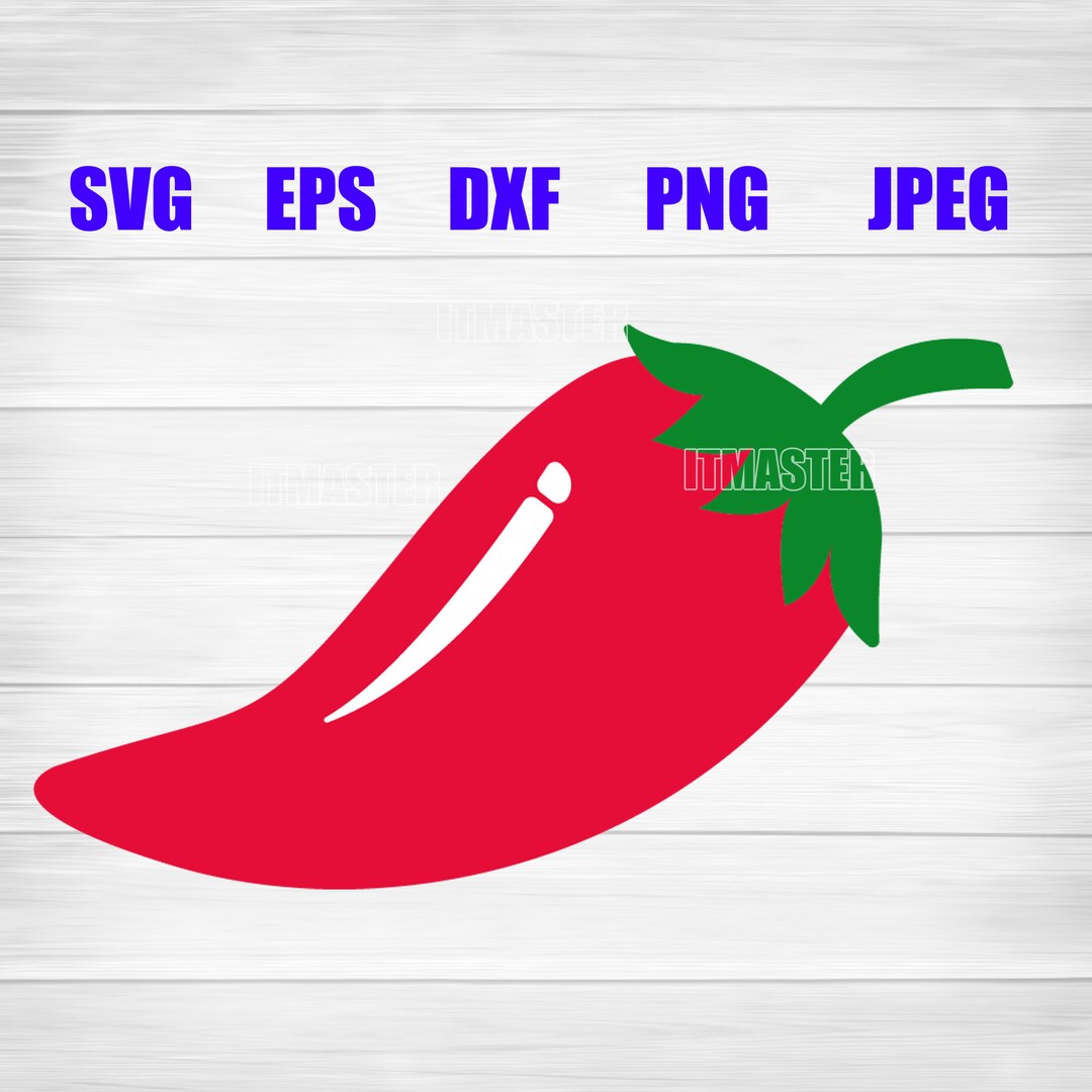 Red Chili Pepper Svg , Pepper Svg ,svg , Dxf , Jpg , Png , Eps Cut File ...