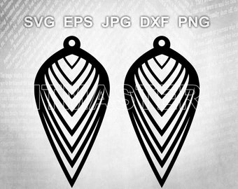 Double Teardrop Tear Drop Earrings Template Jewelry Earring | Etsy