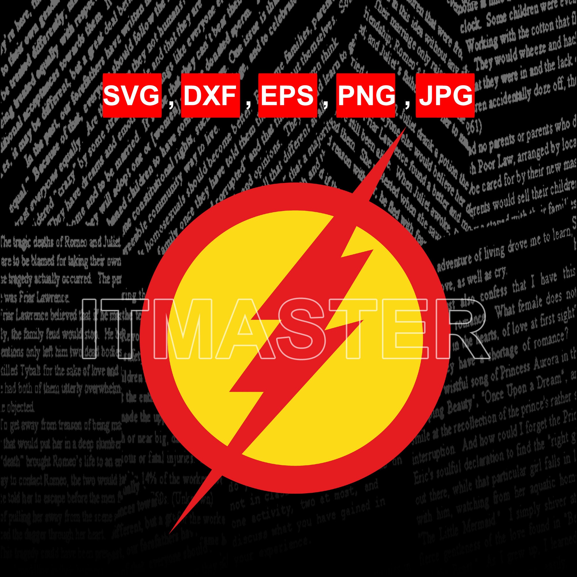 The Flash Logo Layered Svg Dxf Jpg Png Eps Cut File | Etsy