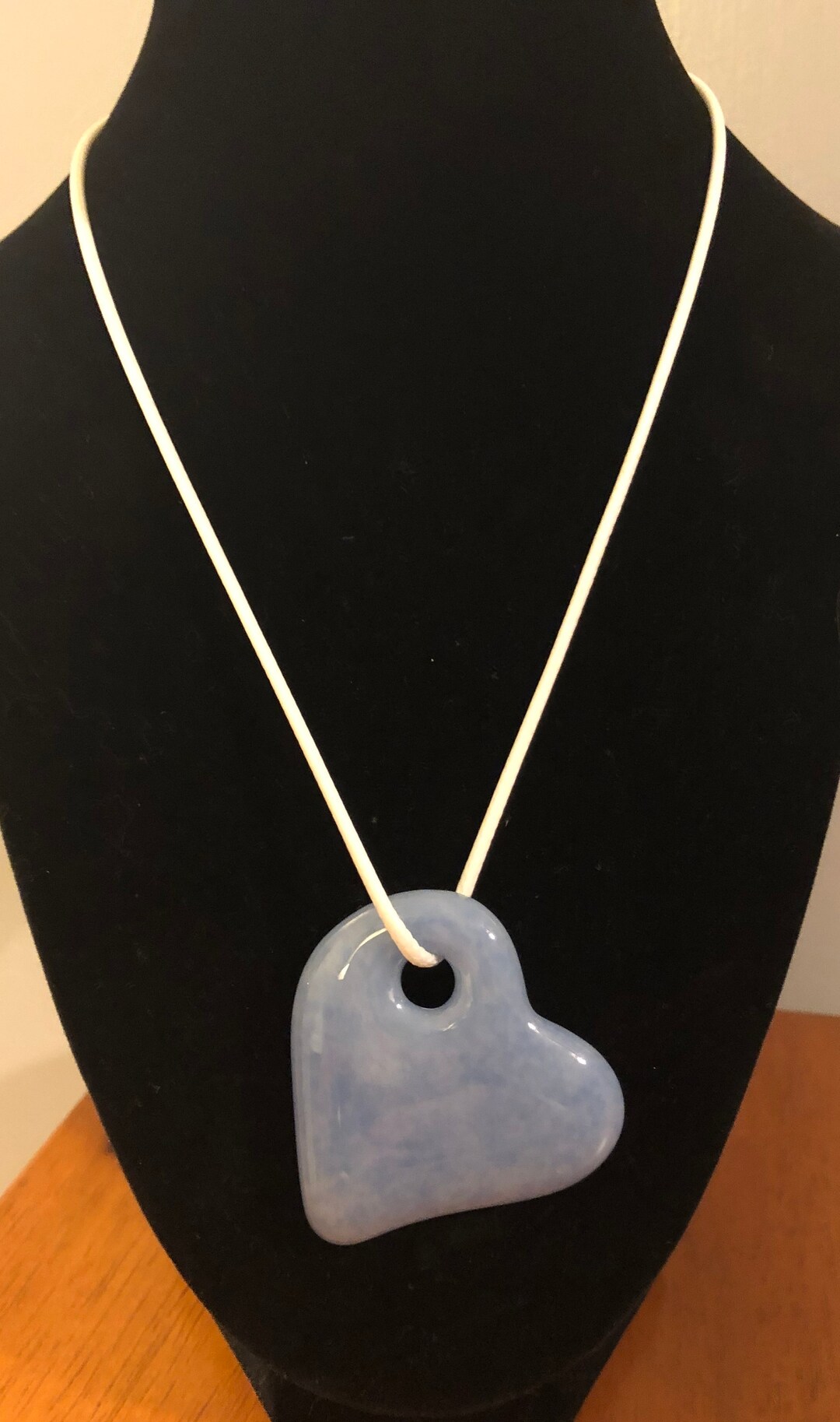Glass Fused Necklace ~~ Periwinkle ~~ Heart - Etsy