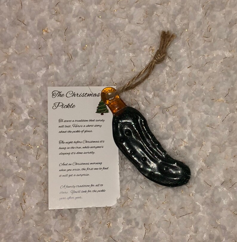 Glass Christmas Pickle Ornament ~ Holiday - German Tradition - Glass ...
