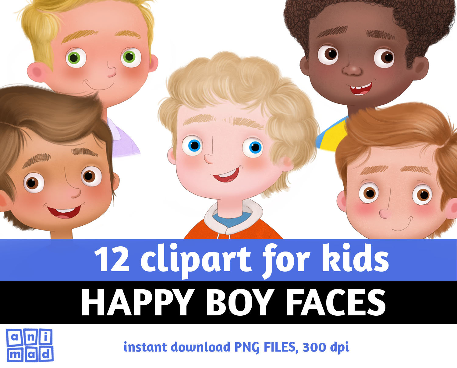 Boy Happy Face Clip Art