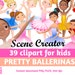 Pretty BALLERINAS Clipart for Kids, SCENE CREATOR, Ballet Clipart ...