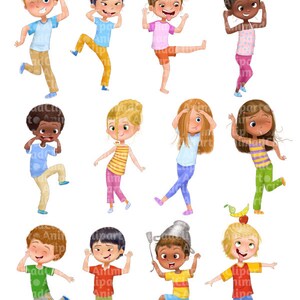 SILLY, EMOTIONS Clip Art for Kids, Feelings Clipart, Body Language ...