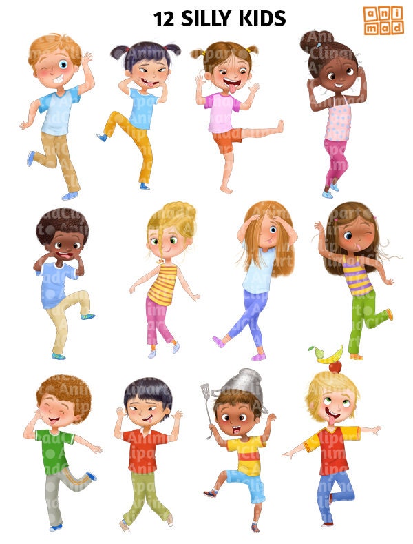 Silly Kids Clip Art
