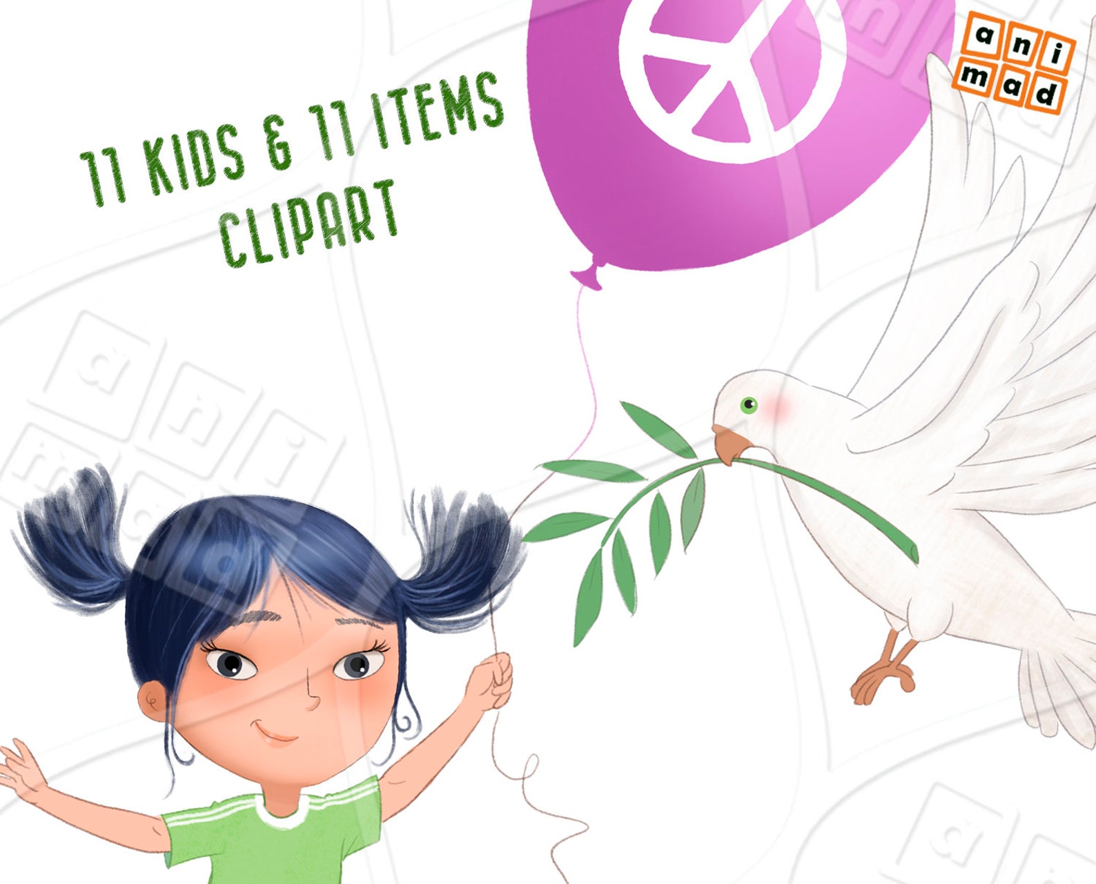 Peace Clip Art for Kids Diversity Peace Symbol Clipart Dove | Etsy