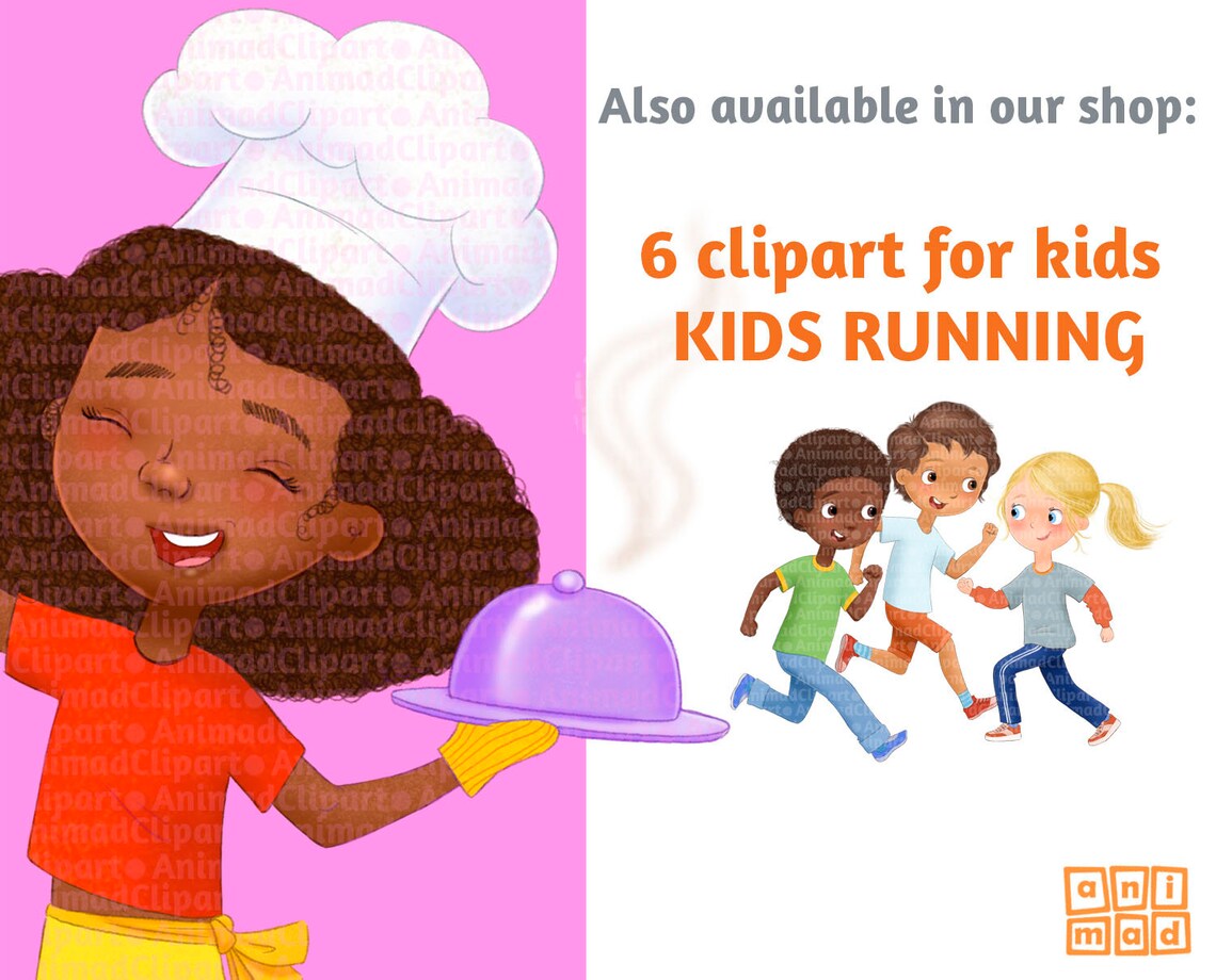 KIDS COOKING Clip Art, Diversity, Clipart for Kids, Boy Clipart, Girl ...