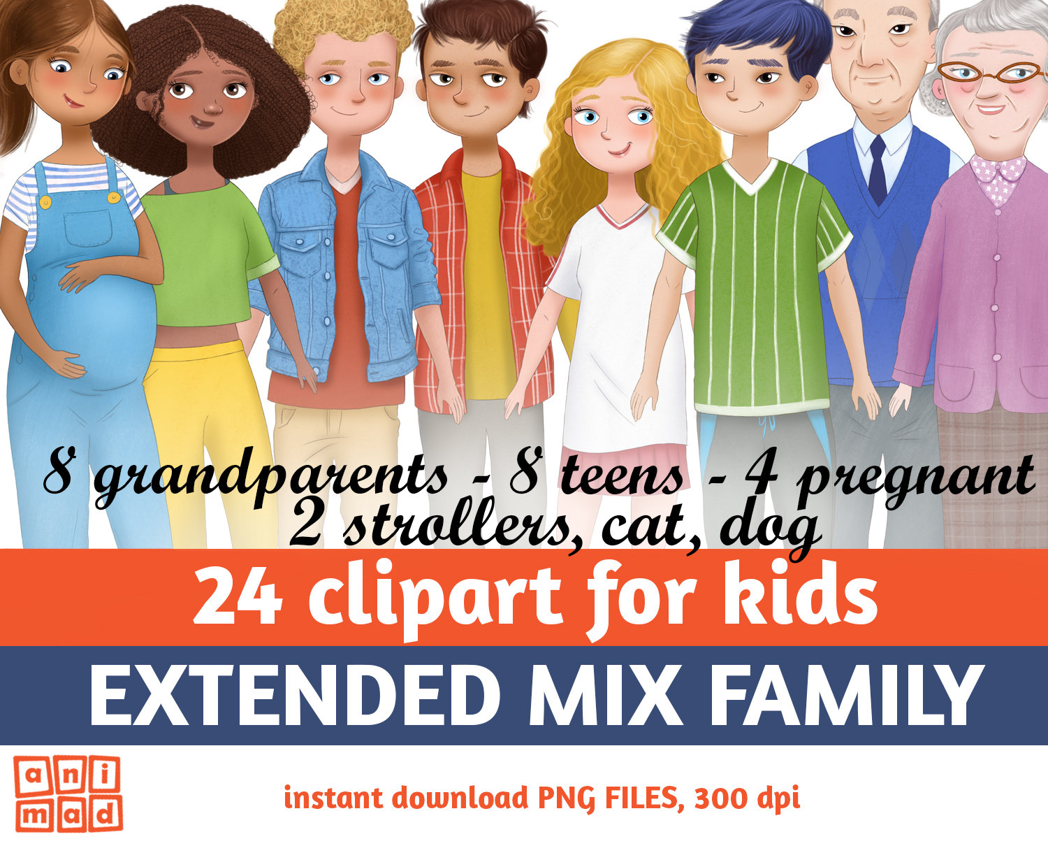 Clipart Extended Family
