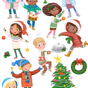 CHRISTMAS Clipart for Kids, Christmas Graphics, Instant Download ...