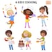 KIDS COOKING Clip Art, Diversity, Clipart for Kids, Boy Clipart, Girl ...