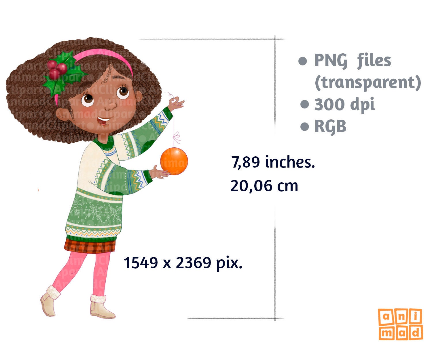 CHRISTMAS Clipart for Kids, Christmas Graphics, Instant Download ...