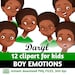 BOY EMOTIONS Clip Art for Kids, Feelings Clipart, Afro American Boy ...