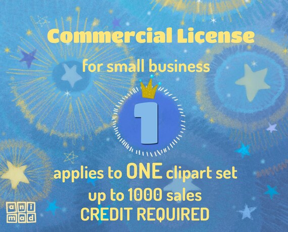 COMMERCIAL License for ONE Clipart Set for Small Business | Etsy