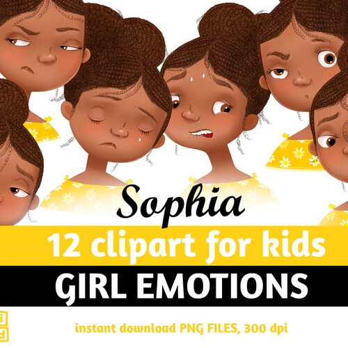 BOY EMOTIONS Clip Art for Kids Feelings Clipart Caucasian - Etsy