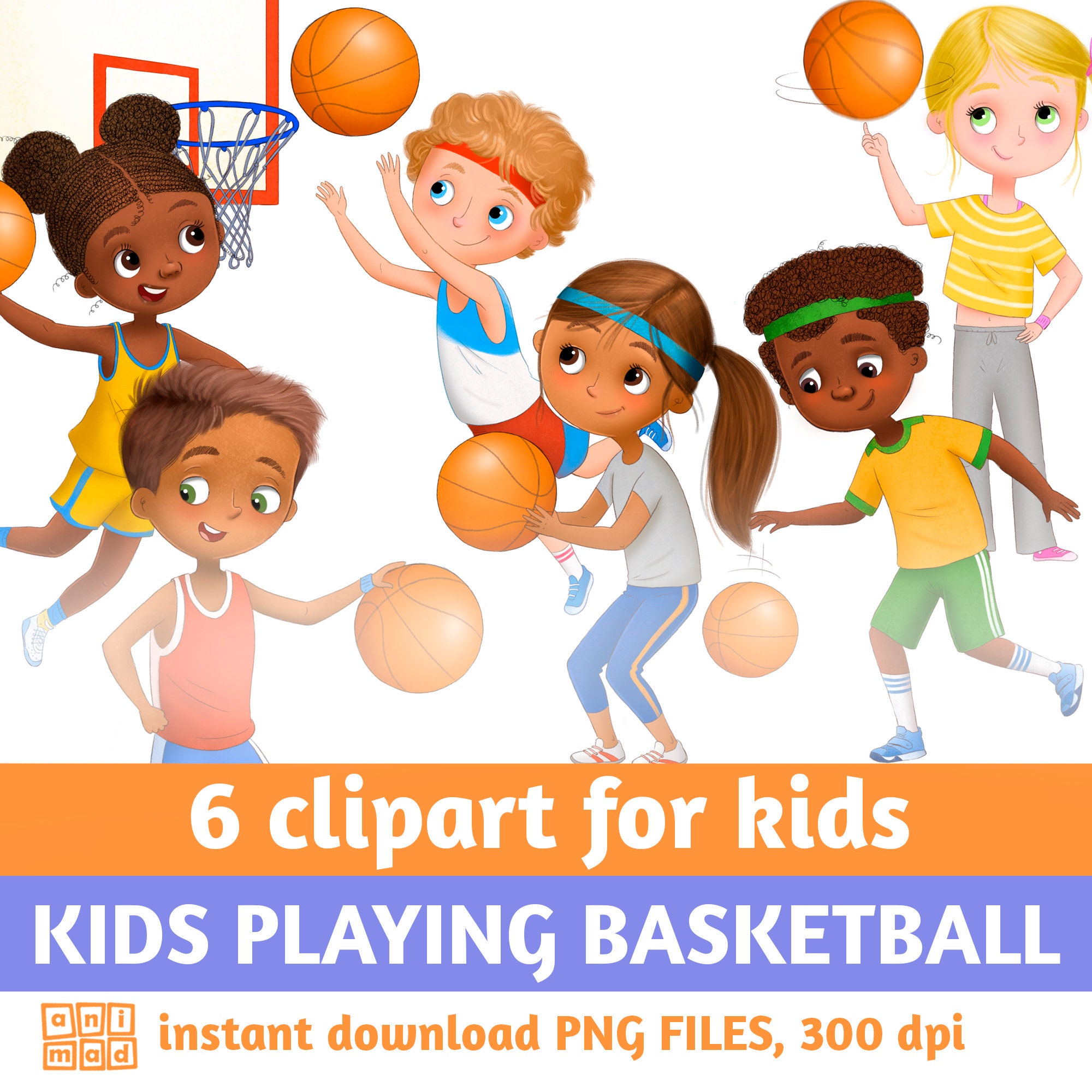 Kids Basketball Clipart