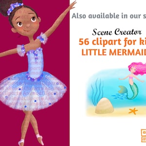 Pretty BALLERINAS Clipart for Kids, SCENE CREATOR, Ballet Clipart ...