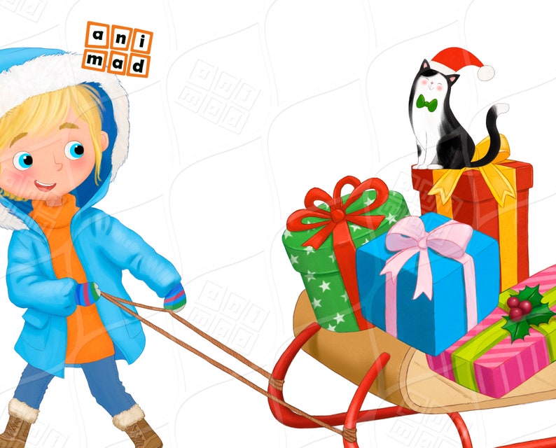 CHRISTMAS Clipart for Kids Christmas Graphics Instant | Etsy