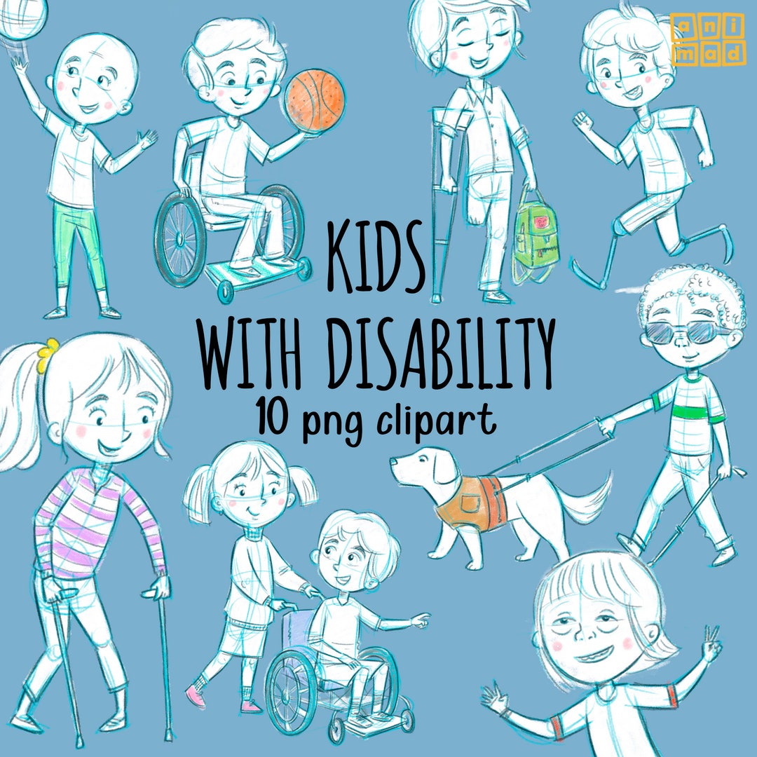 KIDS WITH DISABILITY Clipart, Kids With Special Needs Rough Sketches ...