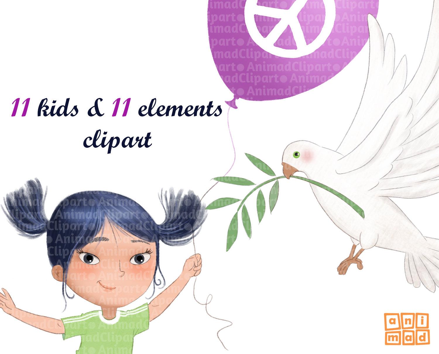 PEACE Clip Art for Kids, Diversity, Peace Symbol Clipart, Dove of Peace ...
