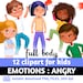 ANGRY, EMOTIONS Clip Art for Kids, Feelings Clipart, Body Language ...