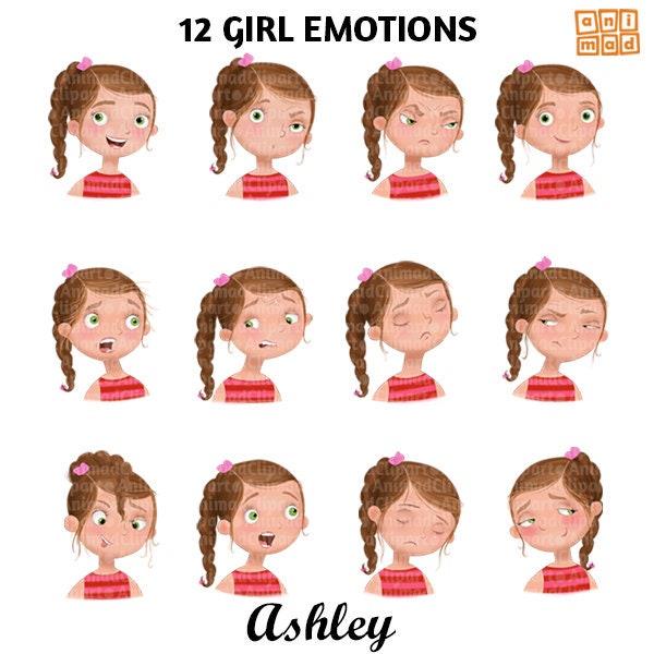 kid clipart educational clip art caucasian girl girl feelings clip art ...