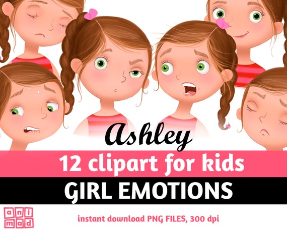 kid clipart educational clip art caucasian girl girl feelings clip art ...