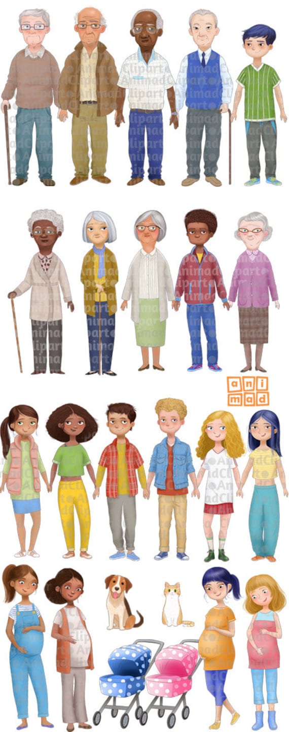 Individual Family Members Clip Art