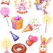 PARTY BUNNY Clip Art for Kids, Birthday Clipart, Party Clipart, Funny ...
