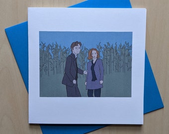 The X Files Birthday Card Print at Home Dana Scully Fox - Etsy