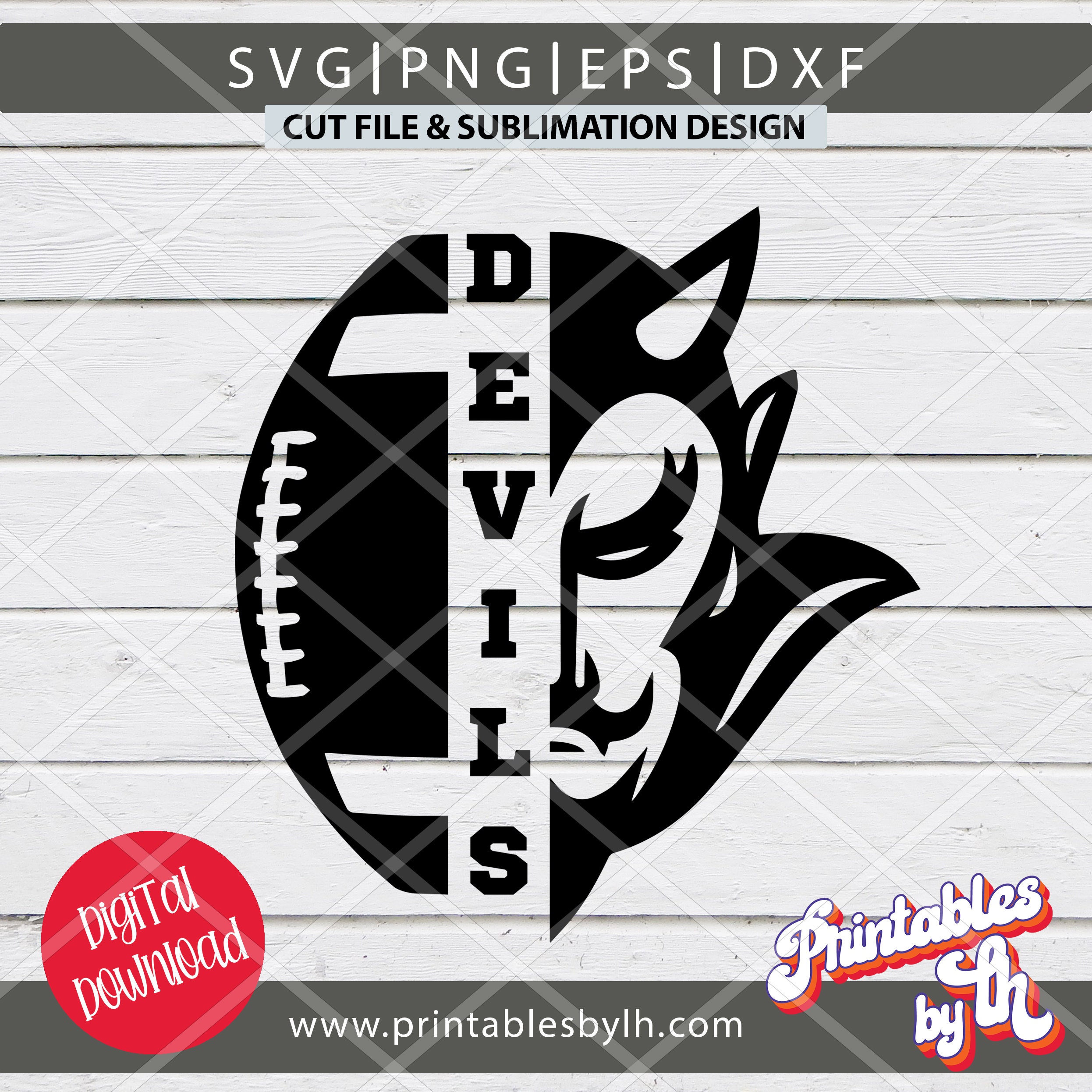 cricut team spirit digital cutting file shirt design school Devils svg ...