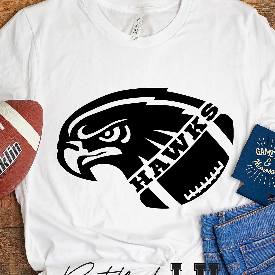 Hawks Football SVG Hawks Football T-shirt Design Football - Etsy